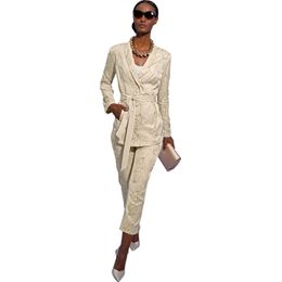 CR&Eacute;ATION L Damen Blusenjacke mit kn&ouml;pfbarem Gehschlitz hinten sand Gr&ouml;&szlig;e 52