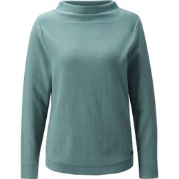 CR&Eacute;ATION L Damen Langarm-Pullover aus reiner Baumwolle jade Gr&ouml;&szlig;e 40