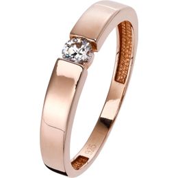 CR&Eacute;ATION L Damen Fingerring Silber ros&eacute; vergoldet 925 Gr&ouml;&szlig;e 19