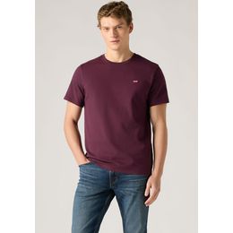 Levi's T-Shirt LEVI'S "ORIGINAL HM TEE", Herren, Gr. L, potent lila, Jersey, Obermaterial: 100% Baumwolle, unifarben, normal h&uuml;ftbedeckend, Rundhals, Rippb&uuml;ndchen, Shirts T-Shirt, mit Logo Print