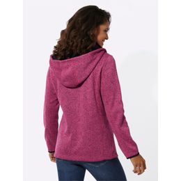 CR&Eacute;ATION L Damen Fleecejacke mit Antipilling-Ausr&uuml;stung fuchsia-meliert Gr&ouml;&szlig;e 38