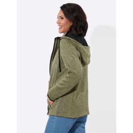 CR&Eacute;ATION L Damen Fleecejacke mit Antipilling-Ausr&uuml;stung schilf-meliert Gr&ouml;&szlig;e 42