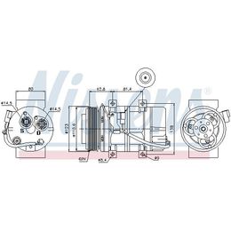 NISSENS Kompressor, Klimaanlage 89069 12V f&uuml;r VOLVO 9166109 8600889 8684286