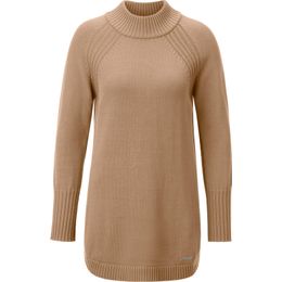 CR&Eacute;ATION L Damen Longpullover mit abgerundetem Saum terra Gr&ouml;&szlig;e 40