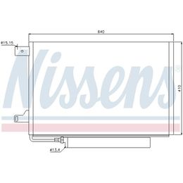 NISSENS Kondensator, Klimaanlage 94911 f&uuml;r MERCEDES-BENZ A1695000054 A1695001154 A1695000687