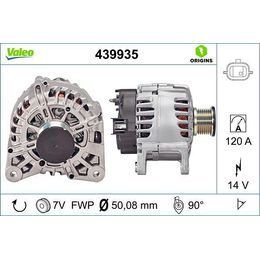 Valeo Generator NEW ORIGINAL PART 439935 14V 120A f&uuml;r RENAULT DACIA SMART NISSAN 231004ED0A 23100-4ED0A 231003240R