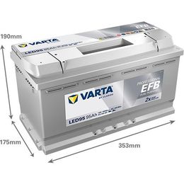 Varta Starterbatterie PROFESSIONAL DUAL PURPOSE EFB 12 V, 95 Ah, 850 A 932095085K312 12V 95Ah 850A