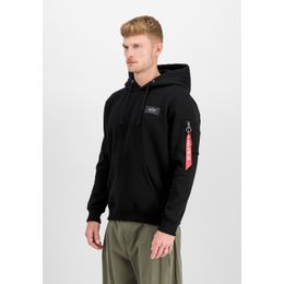 Hoodie Alpha Industries "Backprint Hoodie ", Herren, Gr. XL, schwarz, Obermaterial: 80% Baumwolle, 20% Polyester, regular fit, Sweatshirts Hoodie