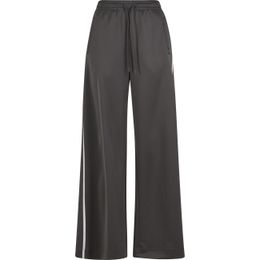 Jogginghose Urban Classics "Urban Classics Ladies Wide Leg Track Pants", Damen, Gr. XL, US-Gr&ouml;&szlig;en, magnet, 100% Polyester, unifarben, loose fit, Hosen Jogginghose