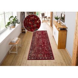 L&auml;ufer OTTO HOME "Clovis" Gr. 13, rot, B:90cm H:11mm L:250cm, Kunstfaser, Teppiche, L&auml;ufer, Teppich im Orient-Design, mit Bord&uuml;re, Vintage