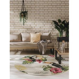 benuta Nest In- & Outdoor-Teppich Rund Artis Multicolor &oslash; 160 cm - Teppich f&uuml;r Balkon, Terrasse & Garten