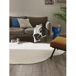 benuta Pop Waschbarer Kurzflor Teppich Pam Cream 120x160 cm - Moderner Kurzflor-Teppich f&uuml;r Wohnzimmer