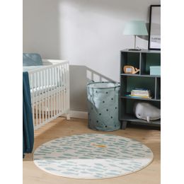 Lytte Kinderteppich Fabius Beige/Blau &oslash; 120 cm - Teppich f&uuml;r Kinderzimmer
