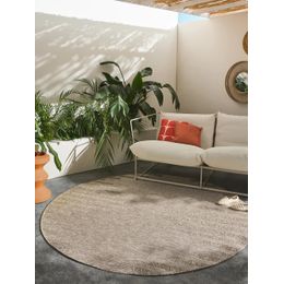 benuta Nest In- & Outdoor-Teppich Naoto Beige &oslash; 160 cm - Teppich f&uuml;r Balkon, Terrasse & Garten