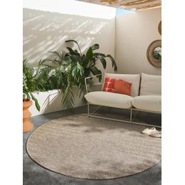 benuta Nest In- & Outdoor-Teppich Naoto Beige &oslash; 120 cm - Teppich f&uuml;r Balkon, Terrasse & Garten