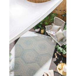benuta Nest In- & Outdoor-Teppich Bronco Blau 240x340 cm - Teppich f&uuml;r Balkon, Terrasse & Garten