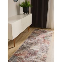 benuta Basic L&auml;ufer f&uuml;r Flur George Multicolor/Braun 80x240 cm
