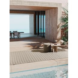 benuta Finest In- & Outdoor-Teppich Ennio Beige/Grau 160x230 cm - Teppich f&uuml;r Balkon, Terrasse & Garten