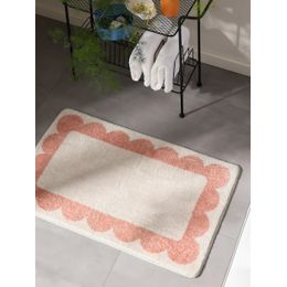 benuta Pop - Badteppich f&uuml;r Badezimmer - Badematte Frame Orange 60x120 cm