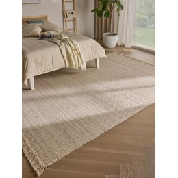 benuta Pure Wollteppich Lars Beige 120x170 cm - Naturfaserteppich aus Wolle