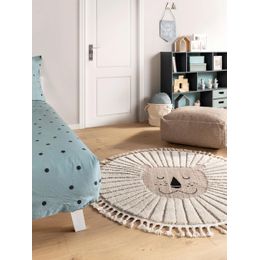 Lytte Kinderteppich Momo Beige &oslash; 120 cm - Teppich f&uuml;r Kinderzimmer
