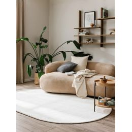 benuta Pure Viskoseteppich Nela Ivory 150x230 cm - Moderner Kurzflor-Teppich f&uuml;r Wohnzimmer