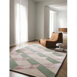 benuta Finest Kurzflor Teppich Paul Rosa 200x300 cm - Moderner Kurzflor-Teppich f&uuml;r Wohnzimmer