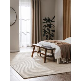 benuta Pure Wollteppich Tess Cream 160x230 cm - Naturfaserteppich aus Wolle