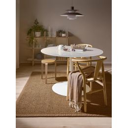 benuta Pure Sisal Teppich Greta Cream 150x150 cm - Naturfaserteppich aus Sisal