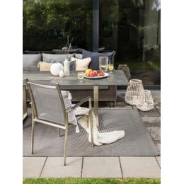 benuta Nest In- & Outdoor-Teppich Metro Schwarz 80x150 cm - Teppich f&uuml;r Balkon, Terrasse & Garten