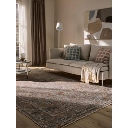 benuta Nest Kurzflor Teppich Anwar Grau/Beige 80x150 cm - Moderner Kurzflor-Teppich f&uuml;r Wohnzimmer