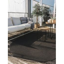 benuta Nest In- & Outdoor-Teppich Nandi Schwarz 160x230 cm - Teppich f&uuml;r Balkon, Terrasse & Garten