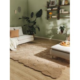 benuta Pure Wollteppich Camino Beige 120x170 cm - Naturfaserteppich aus Wolle