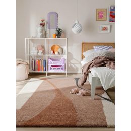 benuta Pop Hochflor Shaggyteppich Louise Multicolor 120x170 cm - Hochflor Teppich f&uuml;r Wohnzimmer