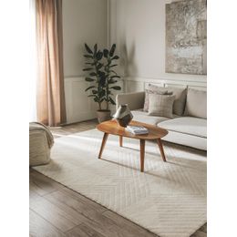 benuta Nest Kurzflor Teppich Tacoma Cream 80x150 cm - Moderner Kurzflor-Teppich f&uuml;r Wohnzimmer