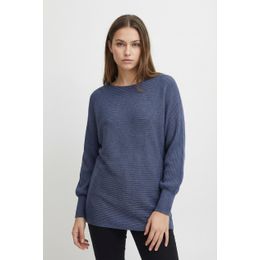 Only CARMAKOMA Damen Strickpullover "CARNEW ADALINE LIFE L/S PULLOVER KNT"vintage indigo, Gr. S, unifarben, Strick, Obermaterial: 80% Viskose, 20%