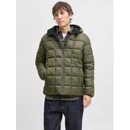 Jack & Jones Outdoorjacke JACK & JONES "JJEBROOK REVERSIBLE JACKET SN", Gr. L, schwarz, Web, Obermaterial: 100% Polyester, unifarben, regular fit, hoch geschlossener Ausschnitt, B&uuml;ndchen, Jacken Outdoorjacke