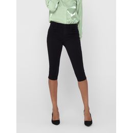 Caprijeans Only "ONLRAIN &ndash; Skinny Fit mit mittlerer Leibh&ouml;he f&uuml;r moderne Silhouette", Damen, Gr. L (40), N-Gr, schwarz, Denim/Jeans, Obermaterial: 53% Viskose, 29% Baumwolle, 17% Polyester, 1% Elasthan, unifarben, skinny fit knielang, Jeans, skinny fit, Denim/Jeans, Viskosemischung, unifarben, pflegeleicht, Topseller