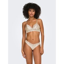 Bralette Only "ONLCHLOE LACE PADDED BRALETTE ACC", Damen, Gr. XS, N-Gr, beige (peach taffy), Spitze, Obermaterial: 95% Nylon, 5% Elasthan, unifarben, BHs Bralette