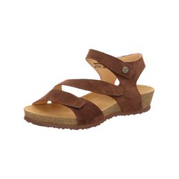 Think! Riemchensandale THINK "Think Sandalen Veloursleder", Damen, Gr. 40, schoko, Veloursleder, Schuhe Riemchensandale