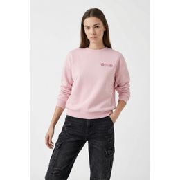 Sweatshirt Only "ONLDAZE L/S O-NECK TERRY PRINT CS SWT", Damen, Gr. XS, rosy touch print:feeling, Sweatware, Obermaterial: 60% Baumwolle, 40% Polyester, bedruckt, regular fit normal, Rundhals, Sweatshirts Sweatshirt, mit Print auf der Vorder- und R&uuml;ckseite