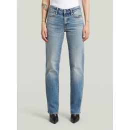 G-Star Raw 5-Pocket-Jeans G-STAR "G-Straight Jeans", Damen, Gr. 27, L&auml;nge 28, faded blau halite, Obermaterial: 79% Baumwolle, 20% Baumwolle, 1% Elasthan, Jeans 5-Pocket-Jeans