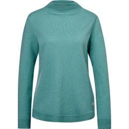 CREATION L PREMIUM Wit Damen Kaschmirpullover mit Kelchkragen, jade, Gr&ouml;&szlig;e 40