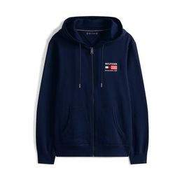 Tommy Hilfiger Zip-Up Hoodie 'Americana' male Blue size XXL