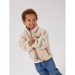name it Fleecejacke 'NMNMATTIA' M&auml;dchen Gr&ouml;&szlig;e 110 beige / camel