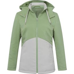 Damen Jacke mit Colorblocking eucalyptus-hellgrau, Gr&ouml;&szlig;e 44