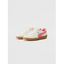 Puma Sneaker 'Palermo Premium' Jungen Gr&ouml;&szlig;e 22 beige / pink / wei&szlig;