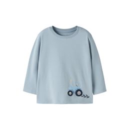 name it Shirt 'NMMFOTROELS' Jungen Gr&ouml;&szlig;e 98 beige / navy / taubenblau / hellblau