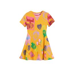 Desigual Kleid M&auml;dchen Gr&ouml;&szlig;e 134/140 curry / mischfarben