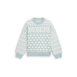 Tom Tailor Denim Pullover Damen Gr&ouml;&szlig;e XL mint / wei&szlig;